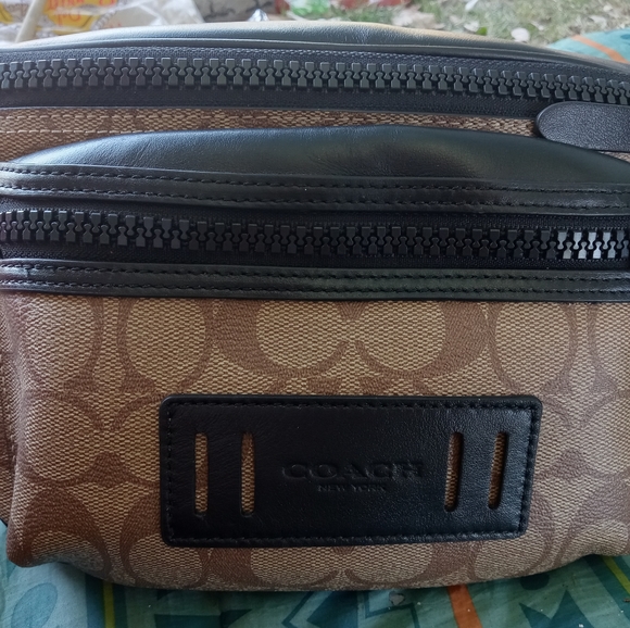 Coach | Bags | Coach Fanny Pack Tanblack | Poshmark